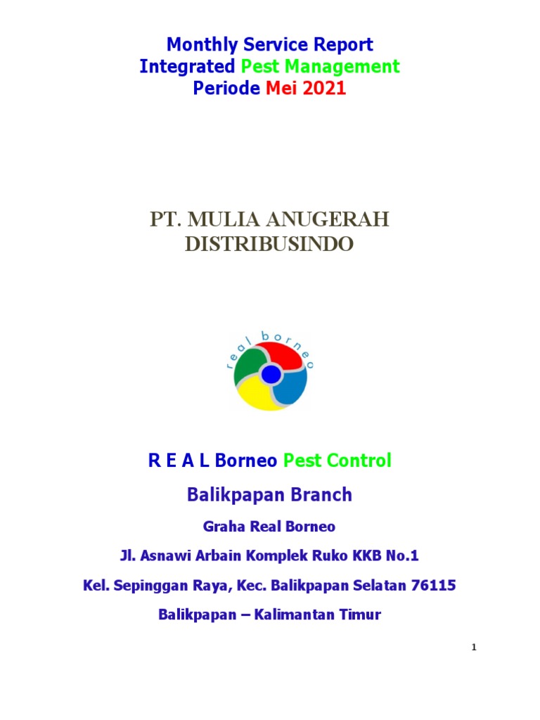 Monthly Service Report PT MAD Mei 2021 | PDF