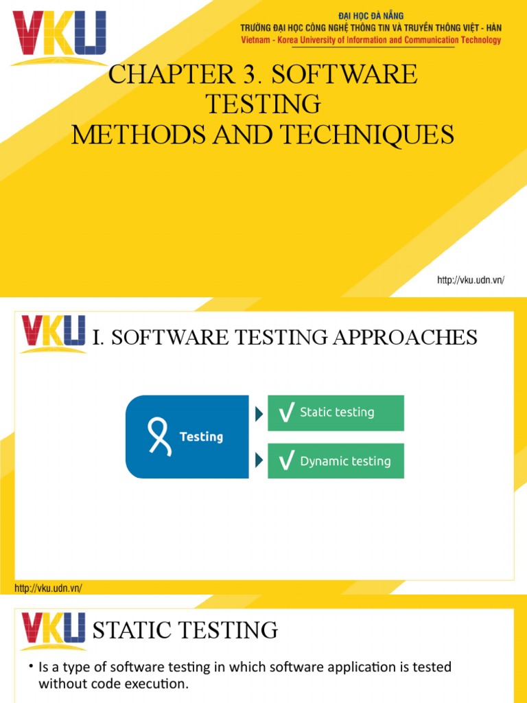 Chapter 3. Software Testing Methods and Techniques | PDF | Software ...