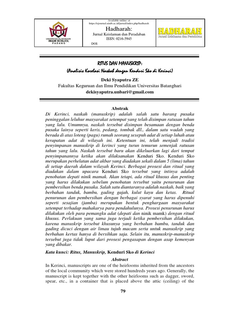 Ritus Dan Manuskrip | PDF | Ilmu Sosial