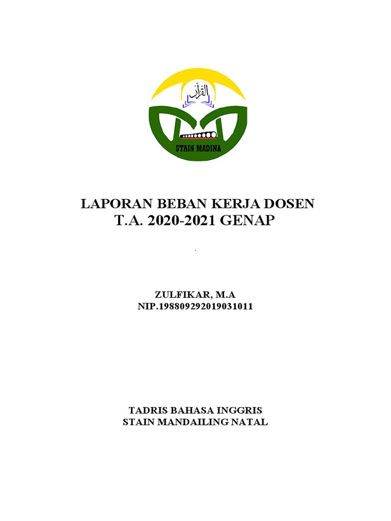Laporan Beban Kerja Dosen T.A. 2020-2021 | PDF