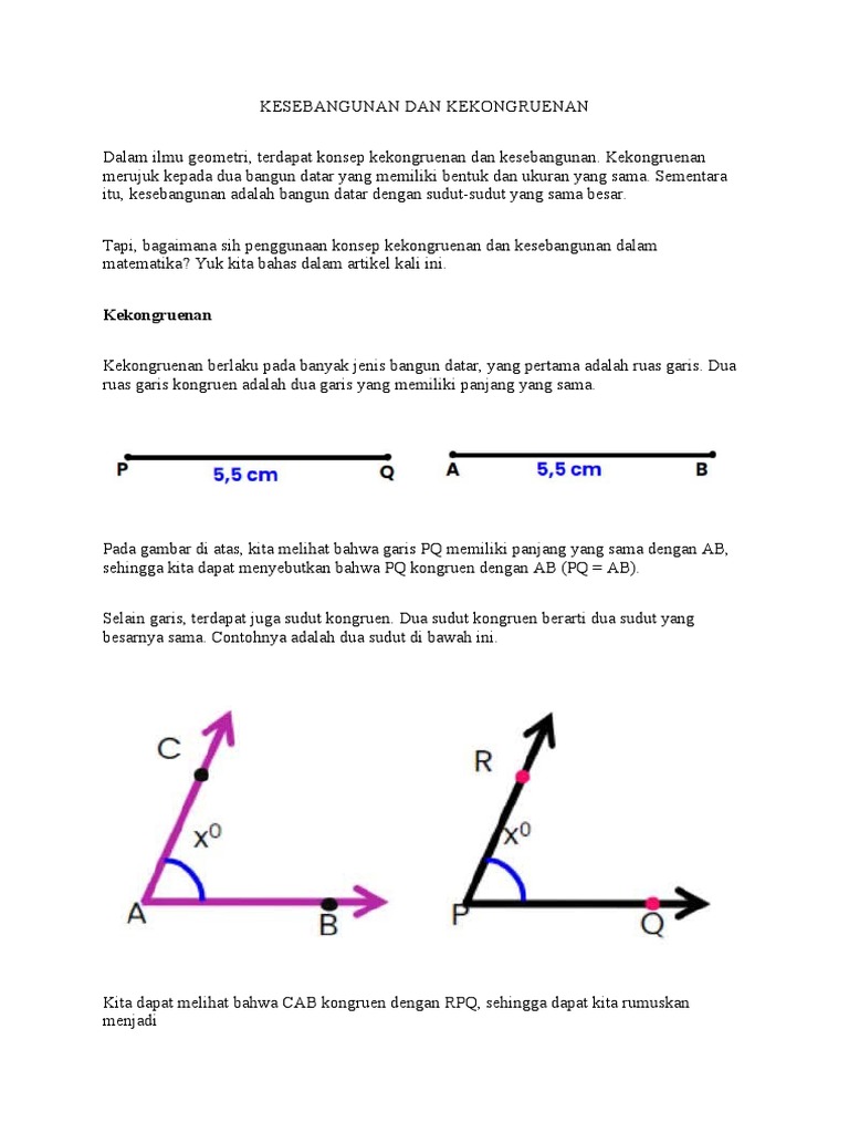 Materi Kekongruenan Dan Kesebangunan | PDF