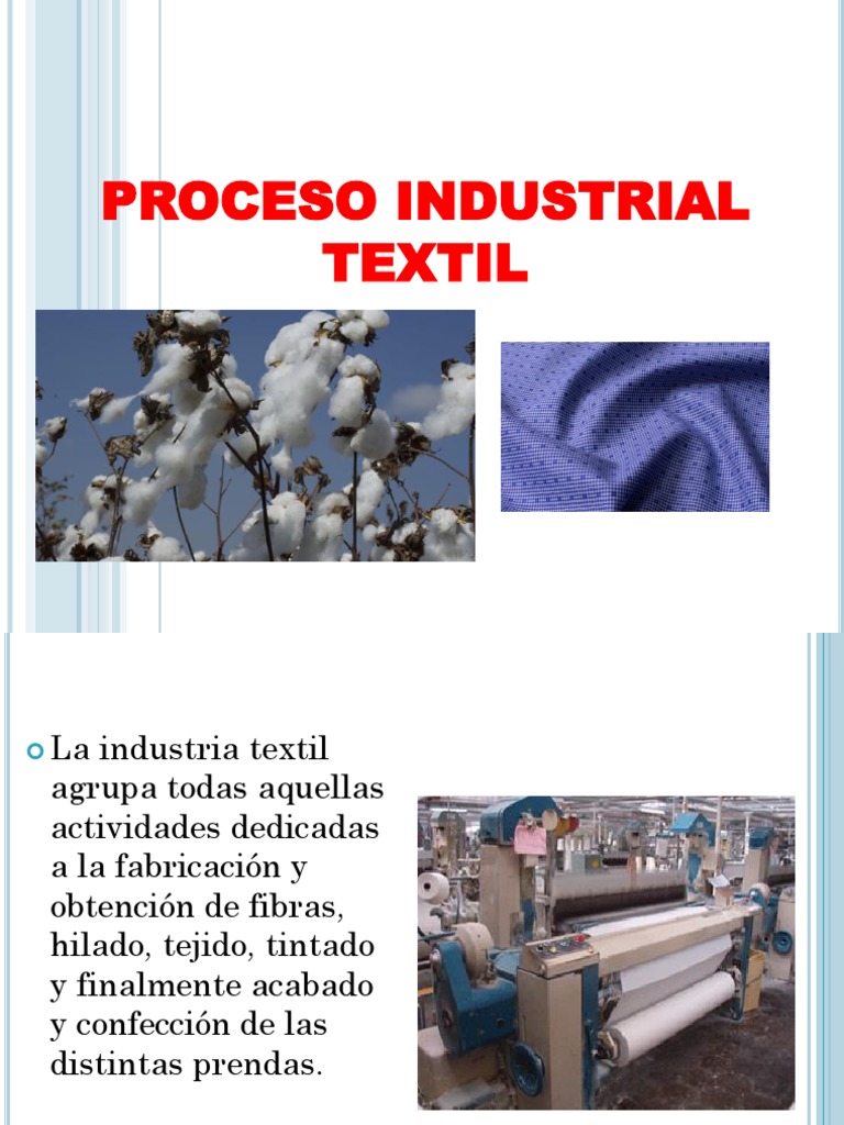 Capítulo 13 - Proceso Industria Textil | PDF | Textiles | Industria textil