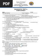 Grade 8 SCIENCE QUESTIONS | PDF | Acceleration | Atoms