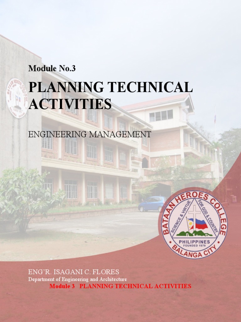 Module 3 Planning Technical Activities | PDF | Strategic Planning | Goal