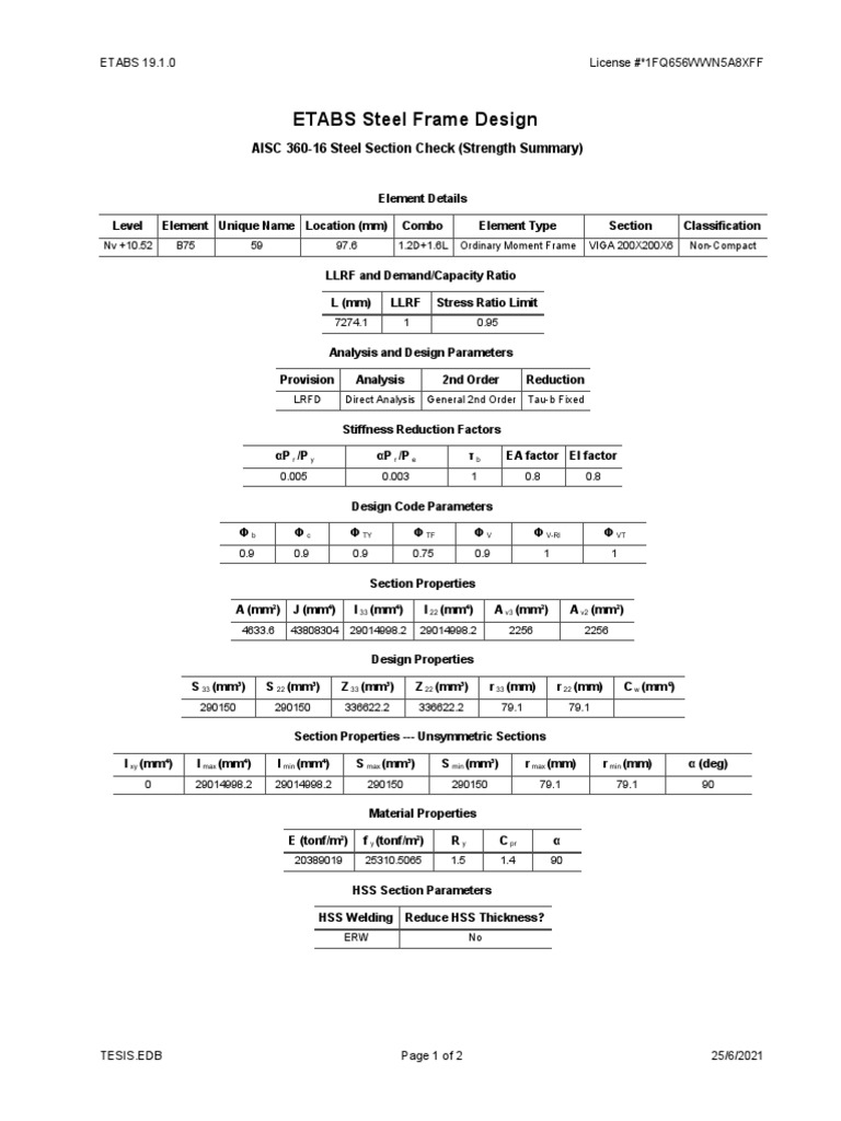Steel Frame Design Summary | PDF | Economic Sectors | Physics