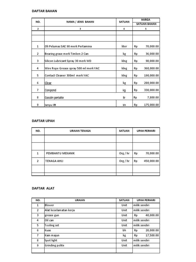 Perawatan Lift 7-9 | PDF