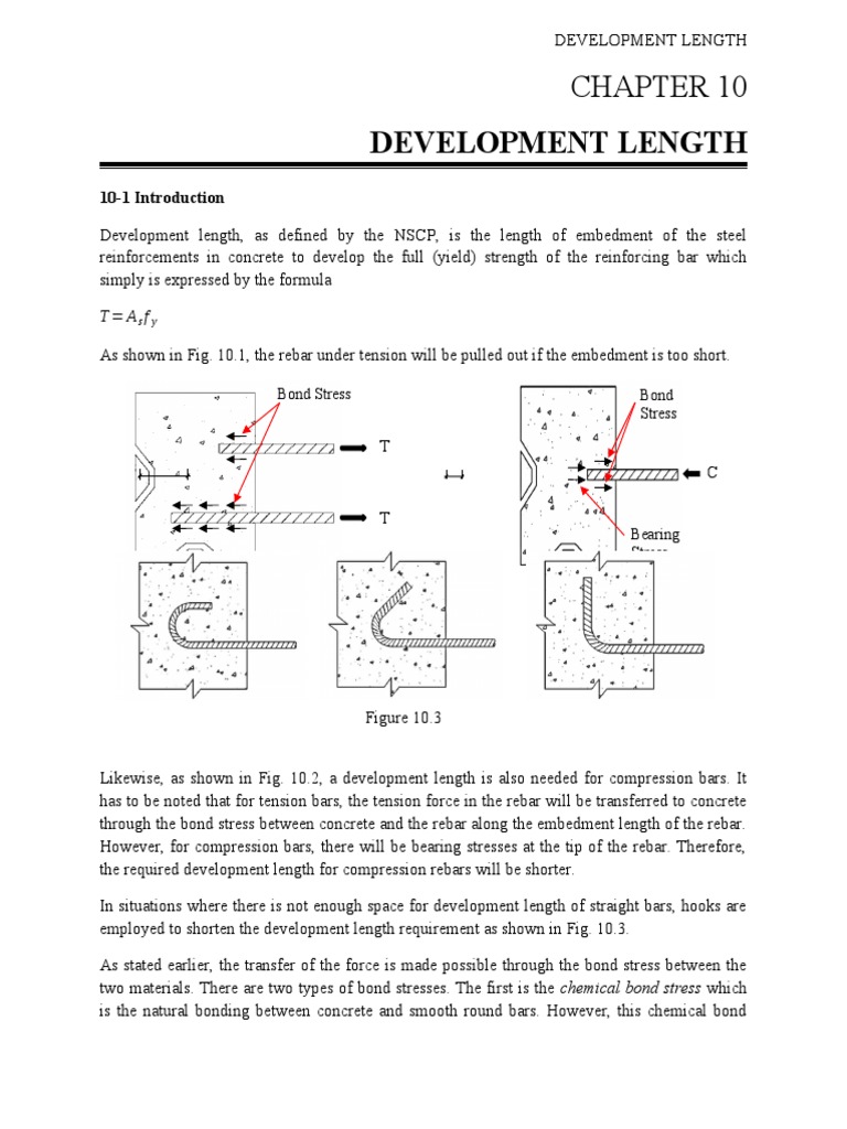 Chapter 10 - Development Length | PDF | Stress (Mechanics) | Concrete