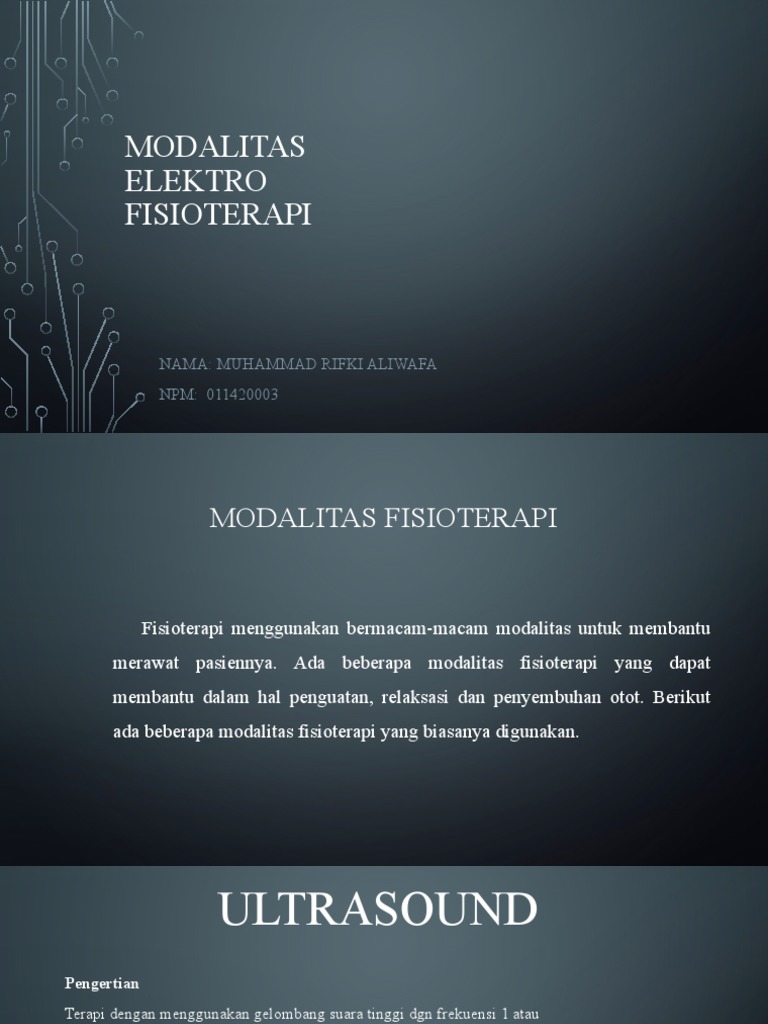 Modalitas Fisioterapi (Aliwafa) | PDF