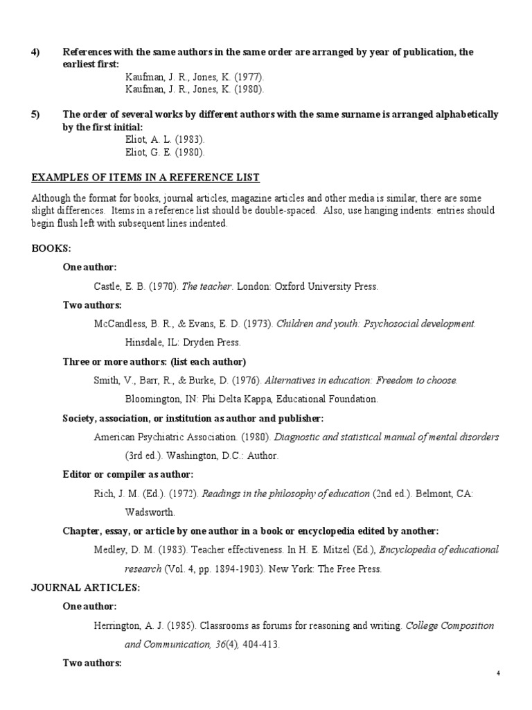 How To Make A Reference List | PDF | Digital Object Identifier | Psychology