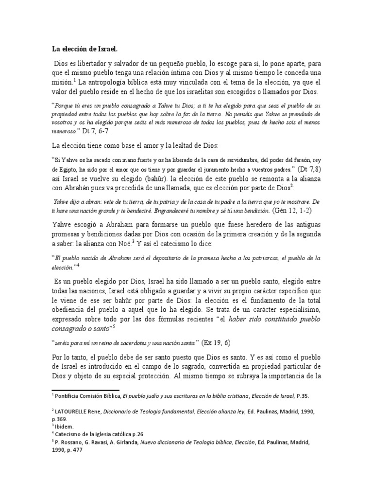 La Elección de Israel en la Biblia | PDF | Abrahán | Jesús