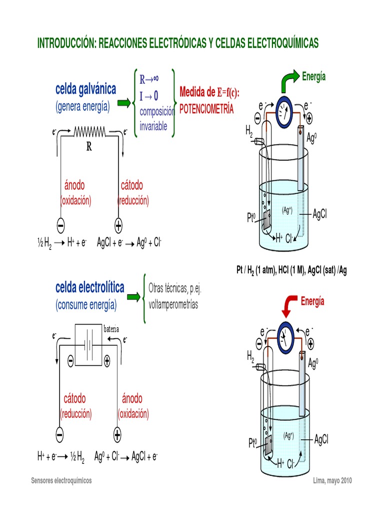 Introducción-Reacciones Electródicas y Celdas Electroquímicas | PDF | Redox | Química Física