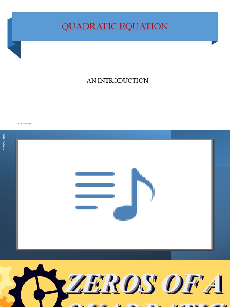 Intro To Quadratic Equation Pdf Quadratic Equation Function
