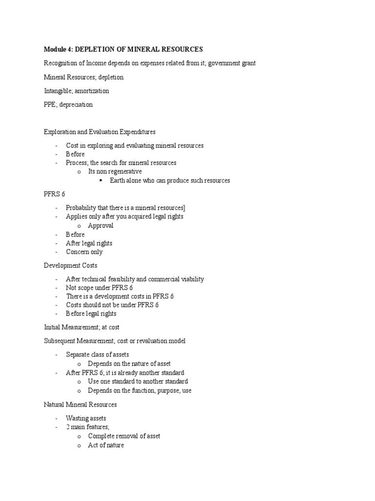 Notes-INTERM 2-Module 4-Depletion of Natural Resources | PDF ...
