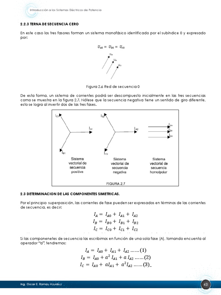Componentes Simetricas Oscar Romay-5 | PDF | Física | Enseñanza de ...