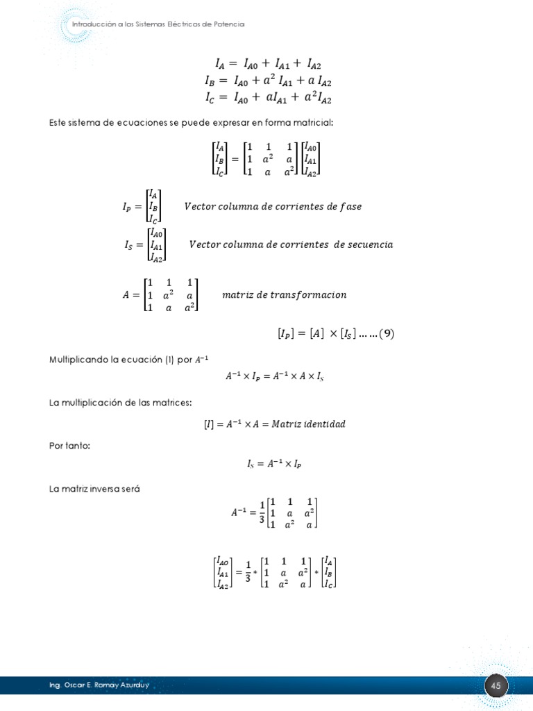 Componentes Simetricas Oscar Romay-7 | PDF | Objetos matemáticos | Álgebra