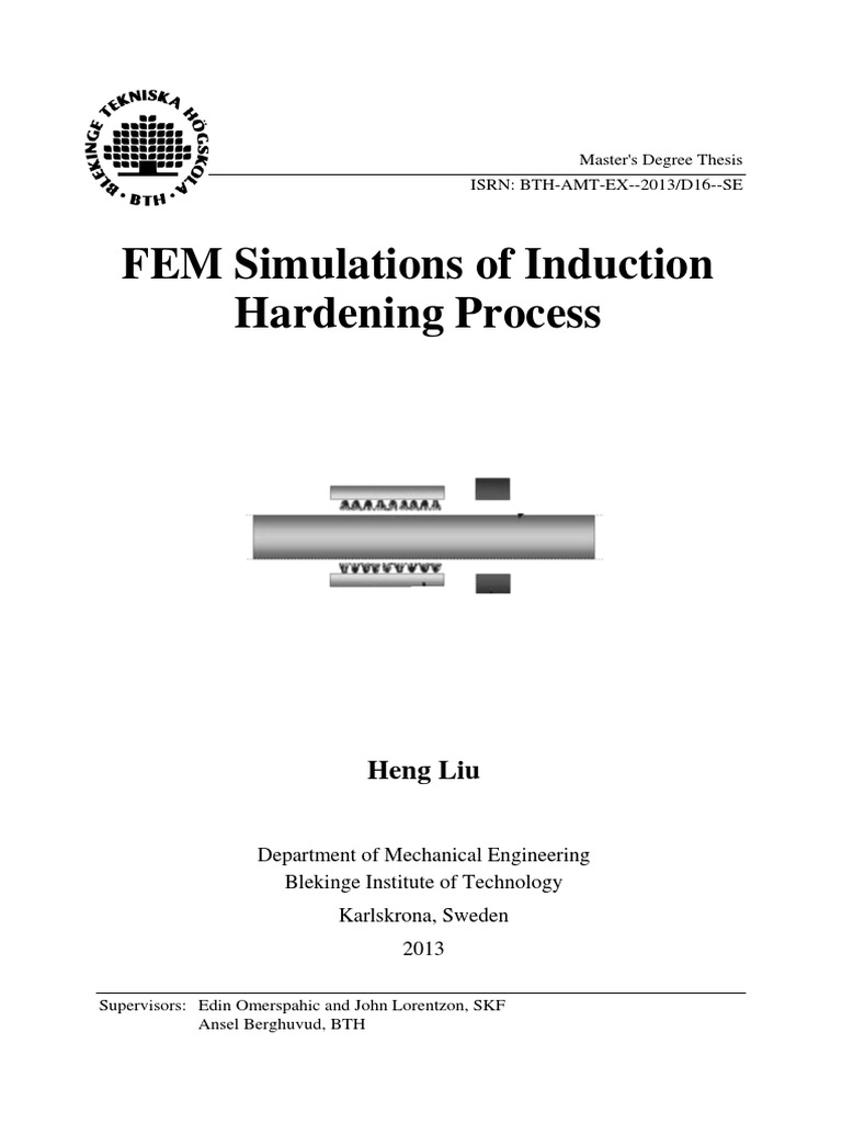 FEM Simulations of Induction Hardening Process: Heng Liu | PDF | Boundary Element Method ...