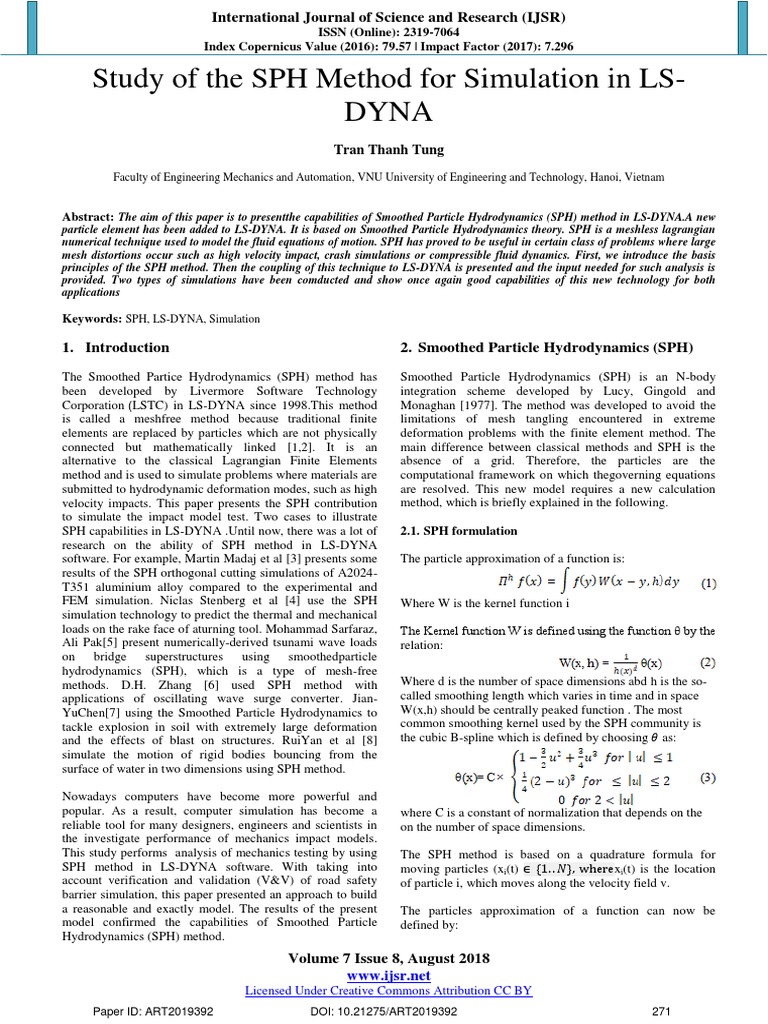 SPH Method | PDF | Finite Element Method | Fluid Dynamics