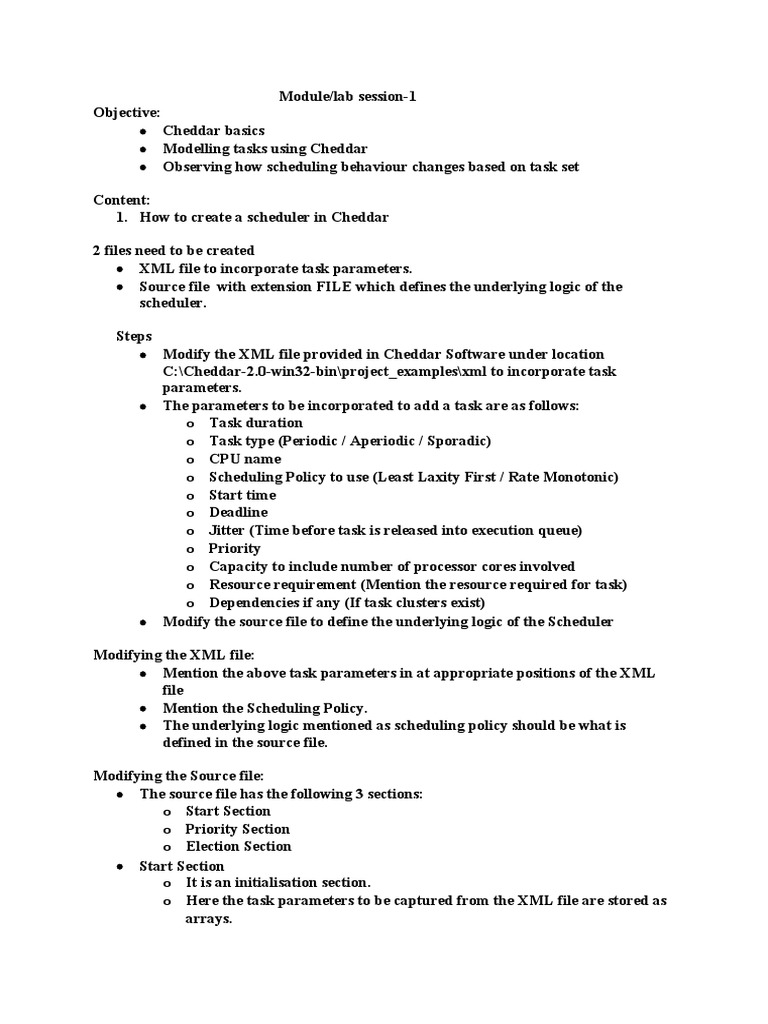 RTOS Cheddar Scheduler@d160a126e9ef | PDF | Scheduling (Computing) | Central Processing Unit