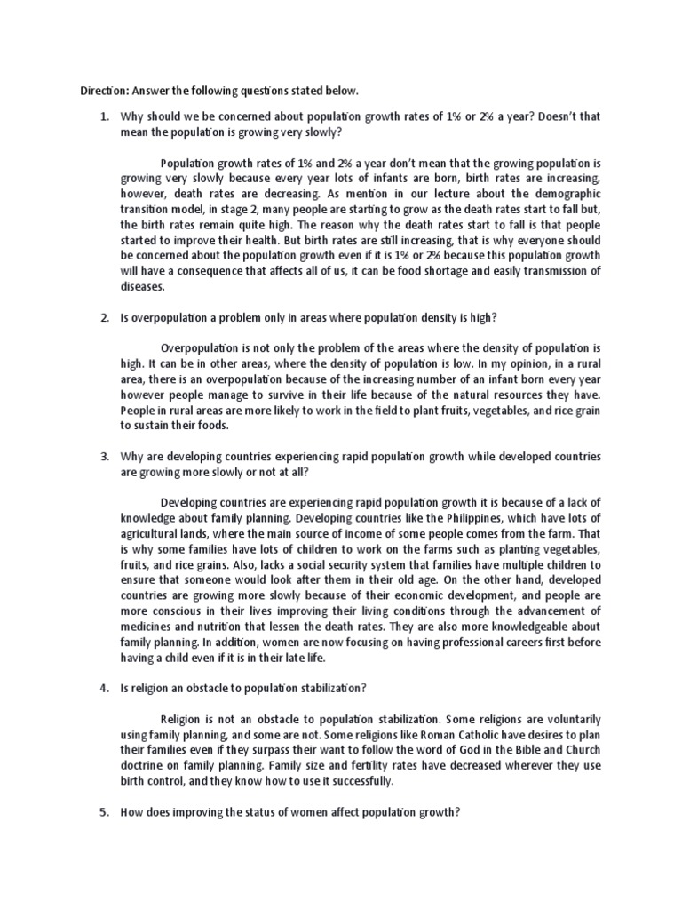 The Impact of Population Growth on Biodiversity and Natural Resources ...