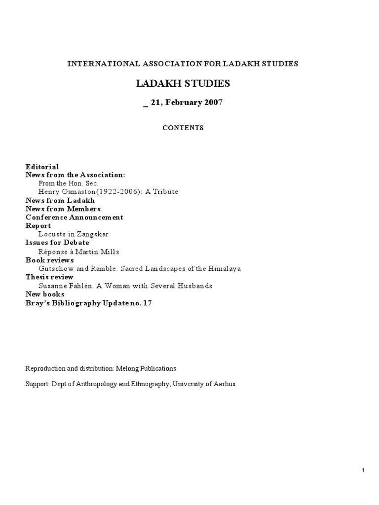 Ladakh Studies Journal 21 | PDF | Nature