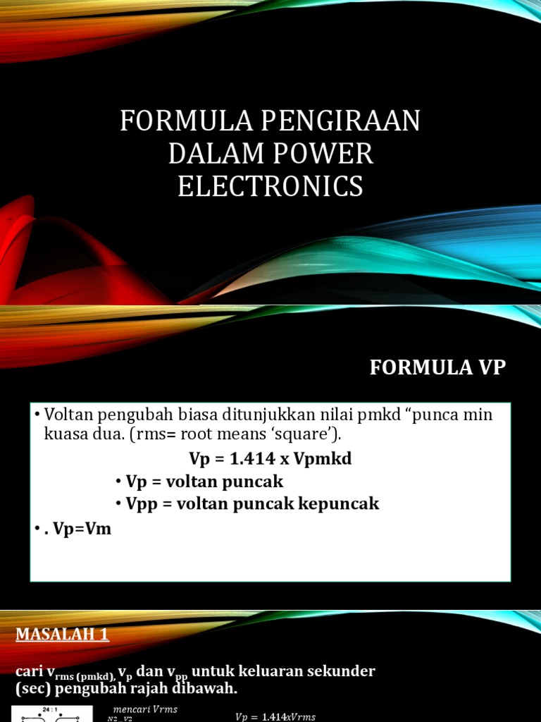 Formula Pengiraan Dalam Power Electronics | PDF