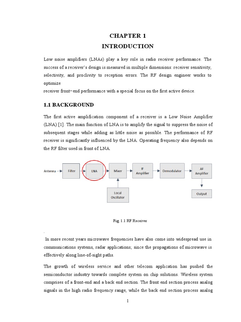 Lna Report 111111 | PDF | Amplifier | Electronic Filter