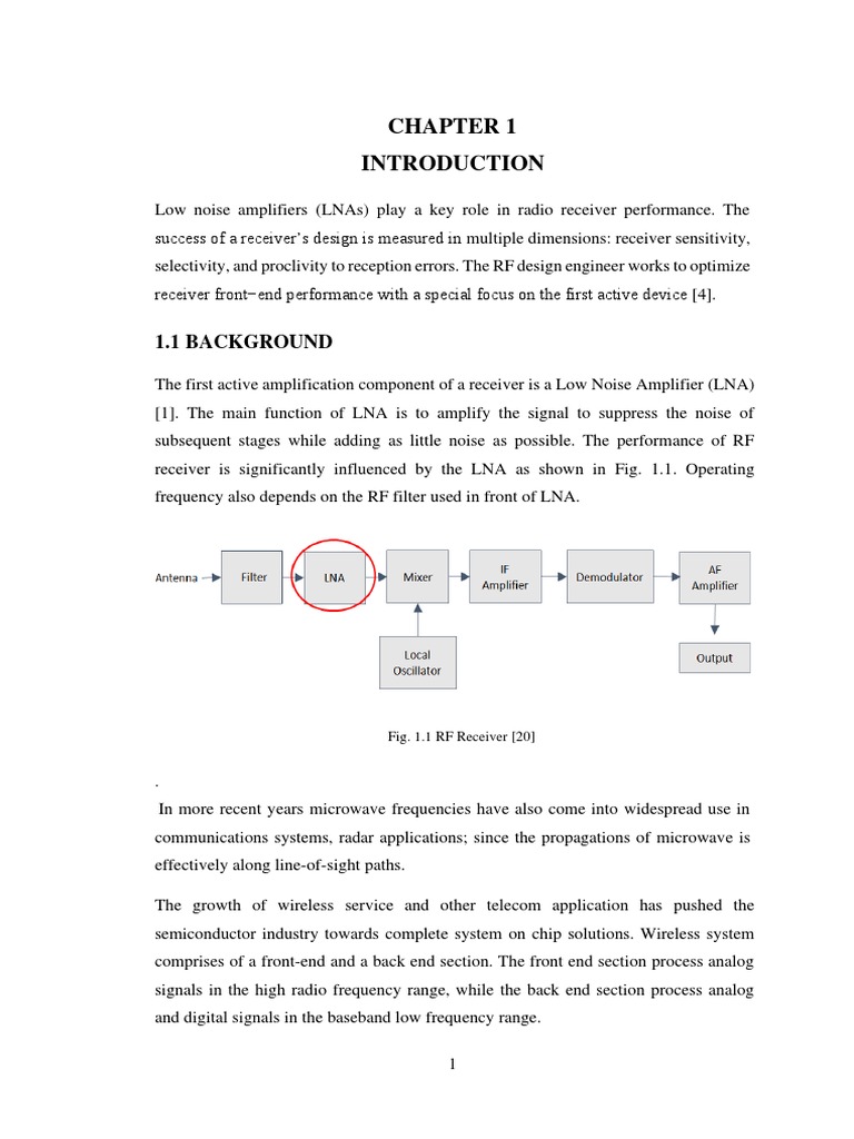 Lna Report | PDF | Electronic Filter | Amplifier