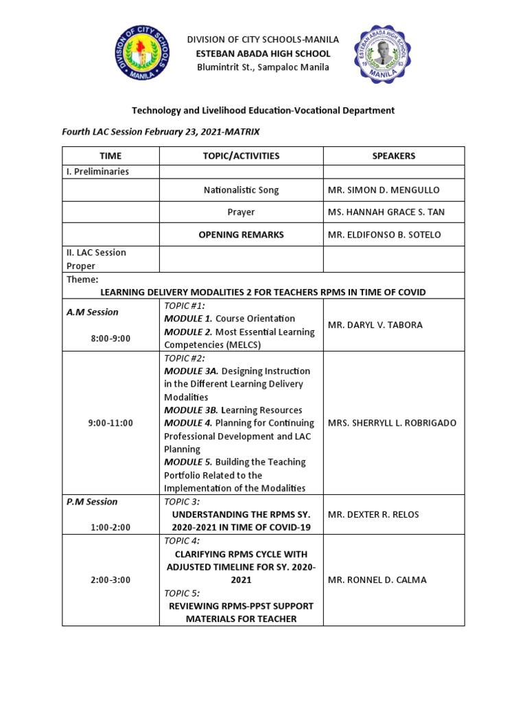 5th MATRIX LAC 2021 | PDF | Teaching | Learning