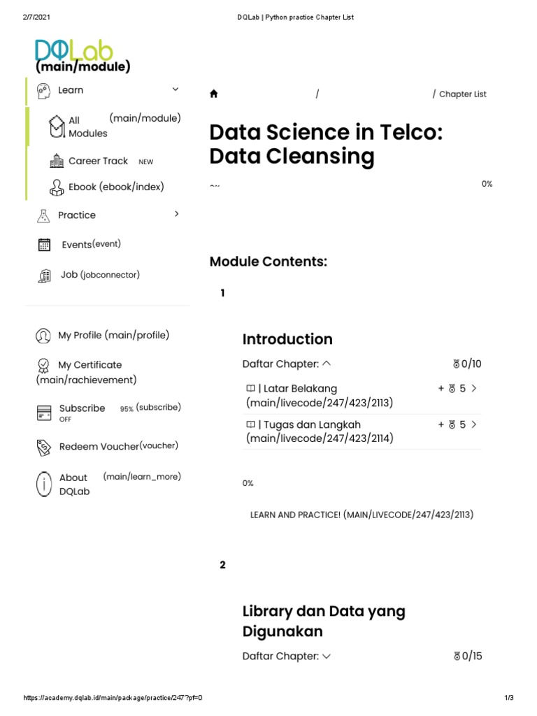 Data Science in Telco Data Cleansing | PDF | Data | Data Management