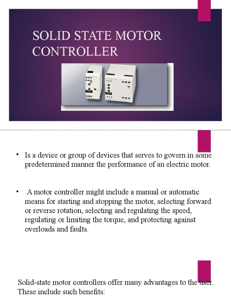 Solid State Motor Contro | PDF | Electric Motor | Electric Generator