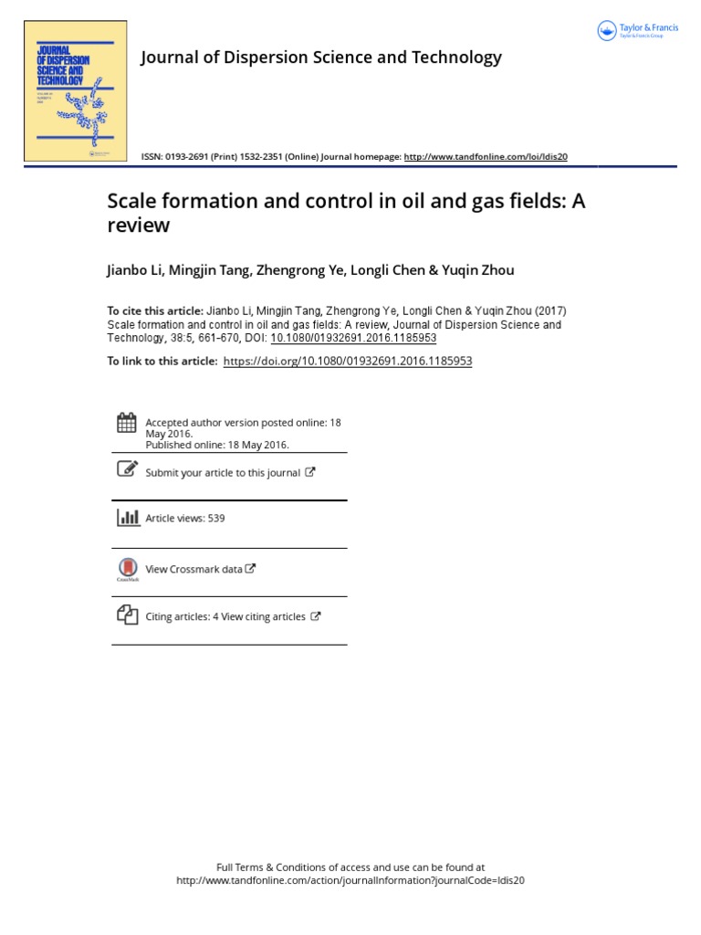 Scale Problem Oil and Gas | PDF | Solubility | Crystallization