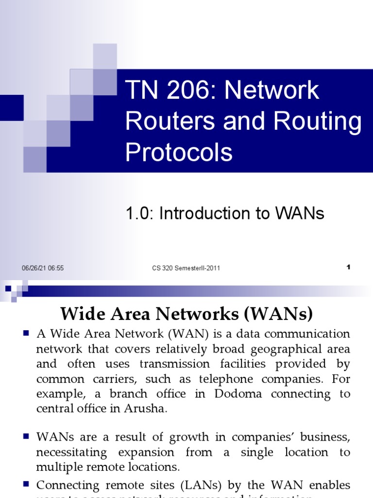 Slide1: Network Routers and Routing Protocols | PDF | Asynchronous ...