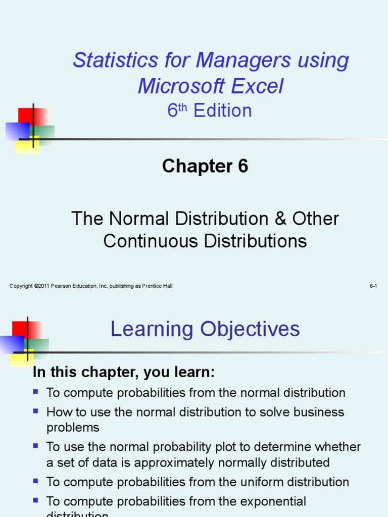 Statistics For Managers Using Microsoft Excel: 6 Edition | PDF | Normal ...