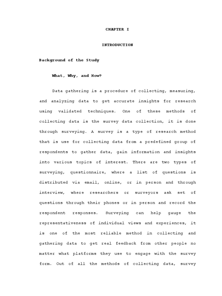 Capstone Project Chapter 1 | PDF | Survey Methodology | Communication