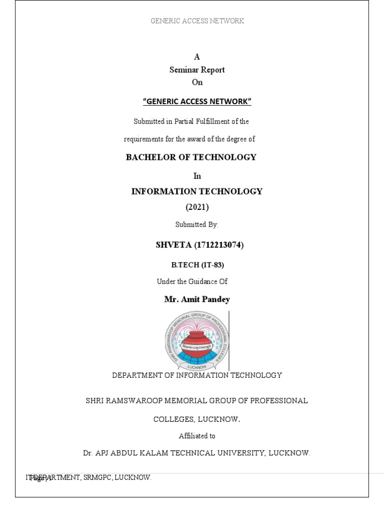 Generic Access Network | PDF | Telecommunications | Computing