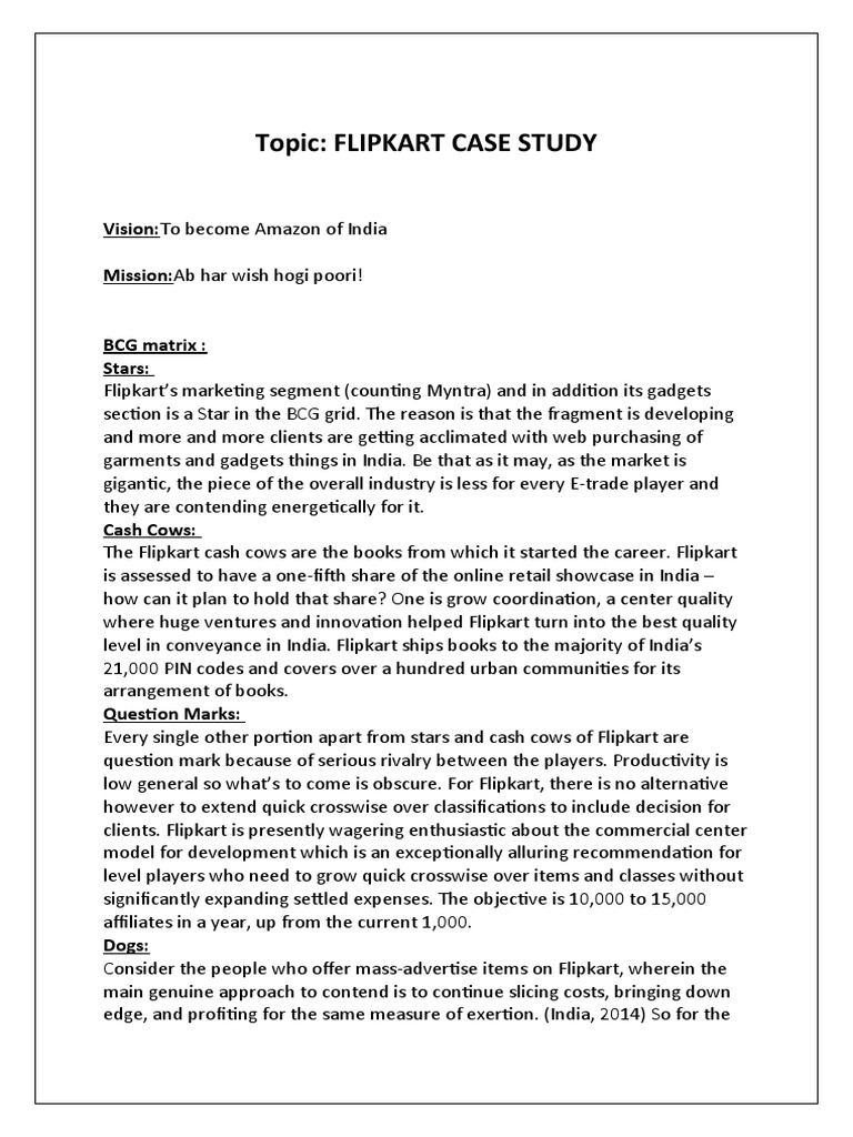 Strategic Management - FLIPKART CASE STUDY | PDF | Leadership ...