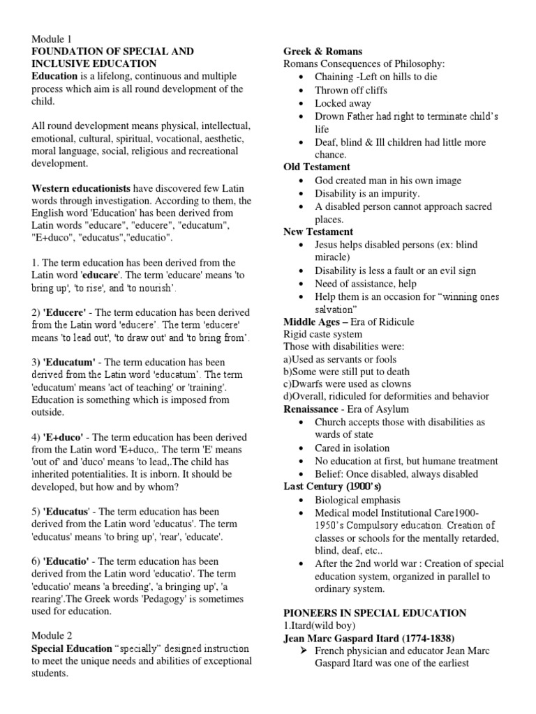 Lesson1 6 Sped | PDF | Special Education | Genetic Disorder