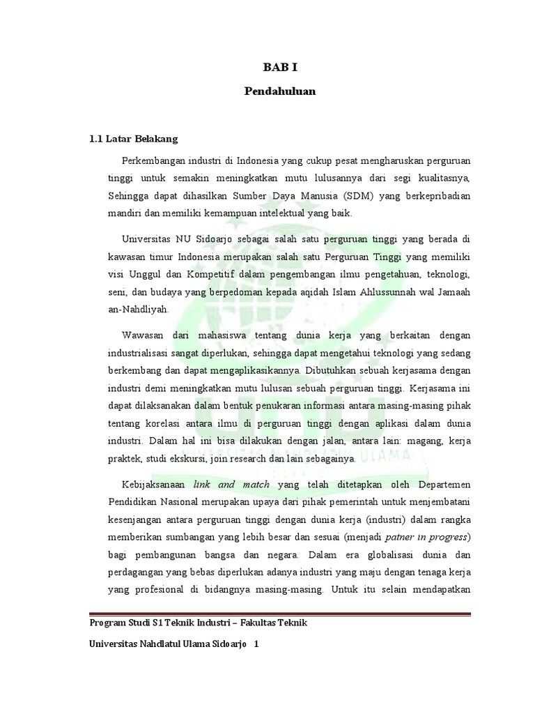 Isi Proposal KP | PDF | Bisnis