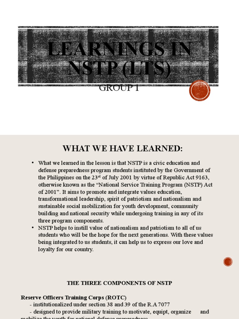 Learnings in NSTP (LTS) | PDF | First Aid | Hazards