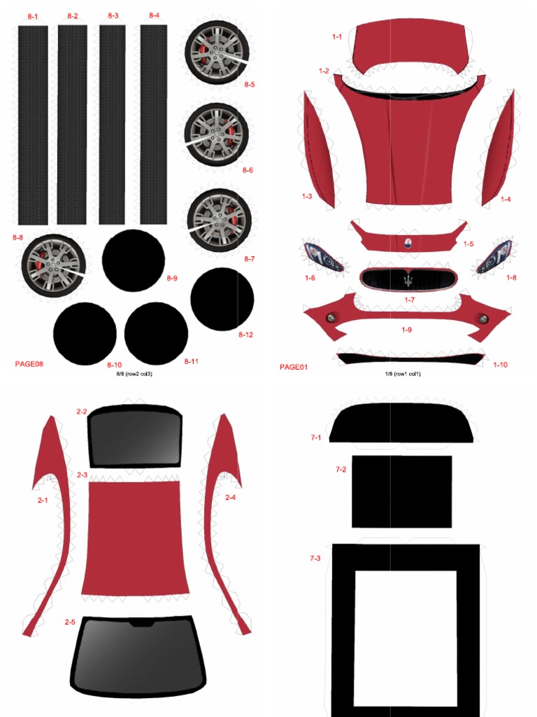 Maserati GranTurismo Paper Car - Small | PDF