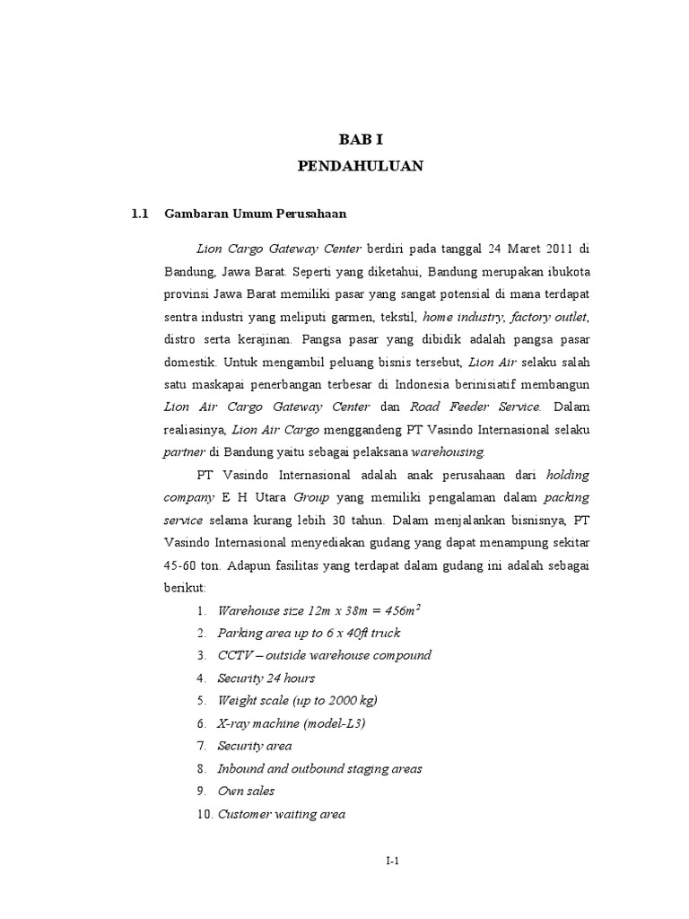 Laporan - Bab 1 | PDF