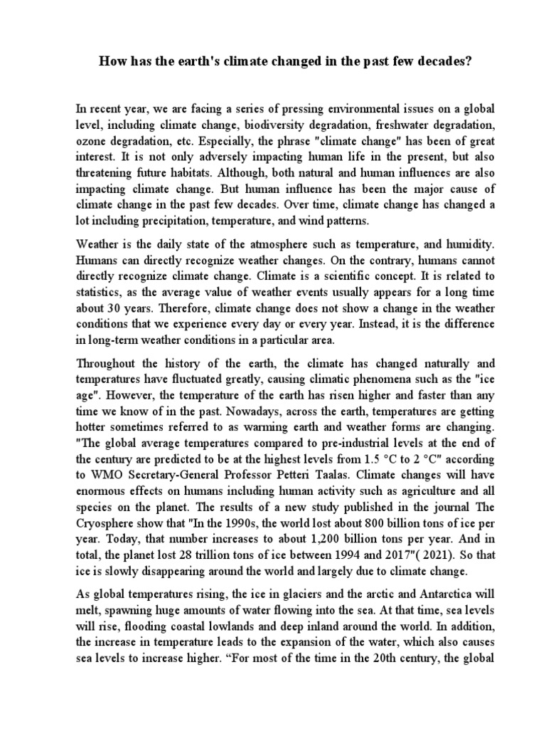 Research Paper Climate Change | PDF | Sea Level Rise | Climate Change