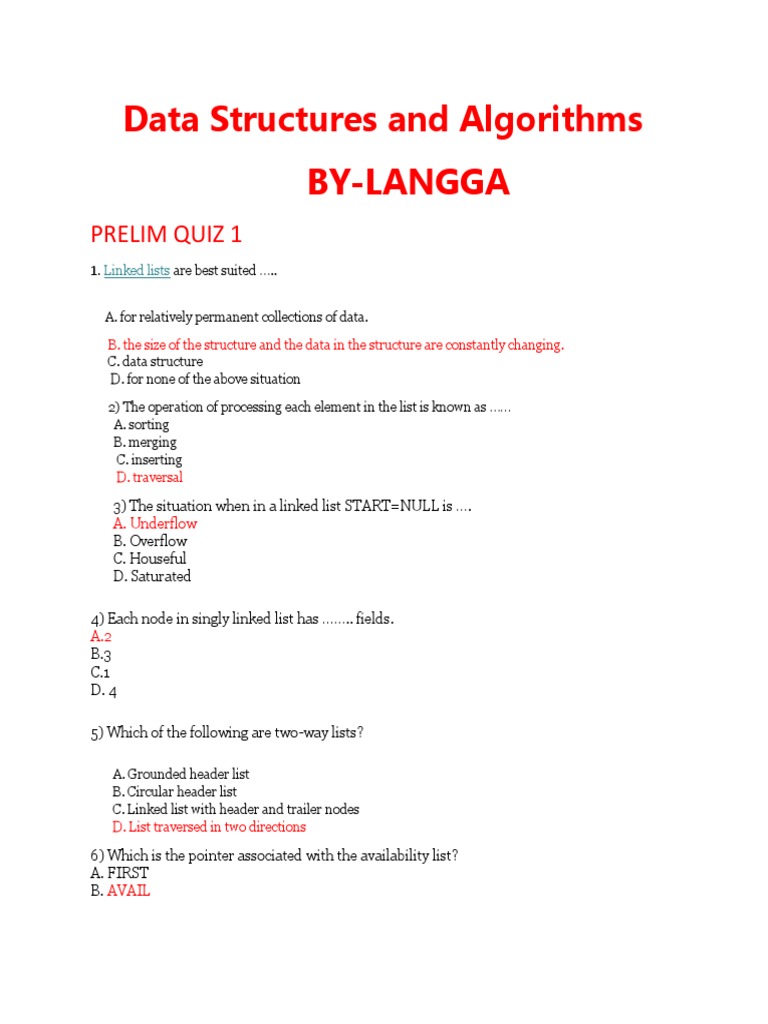 Data Struct Algorithms | PDF | Array Data Structure | Queue (Abstract Data Type)