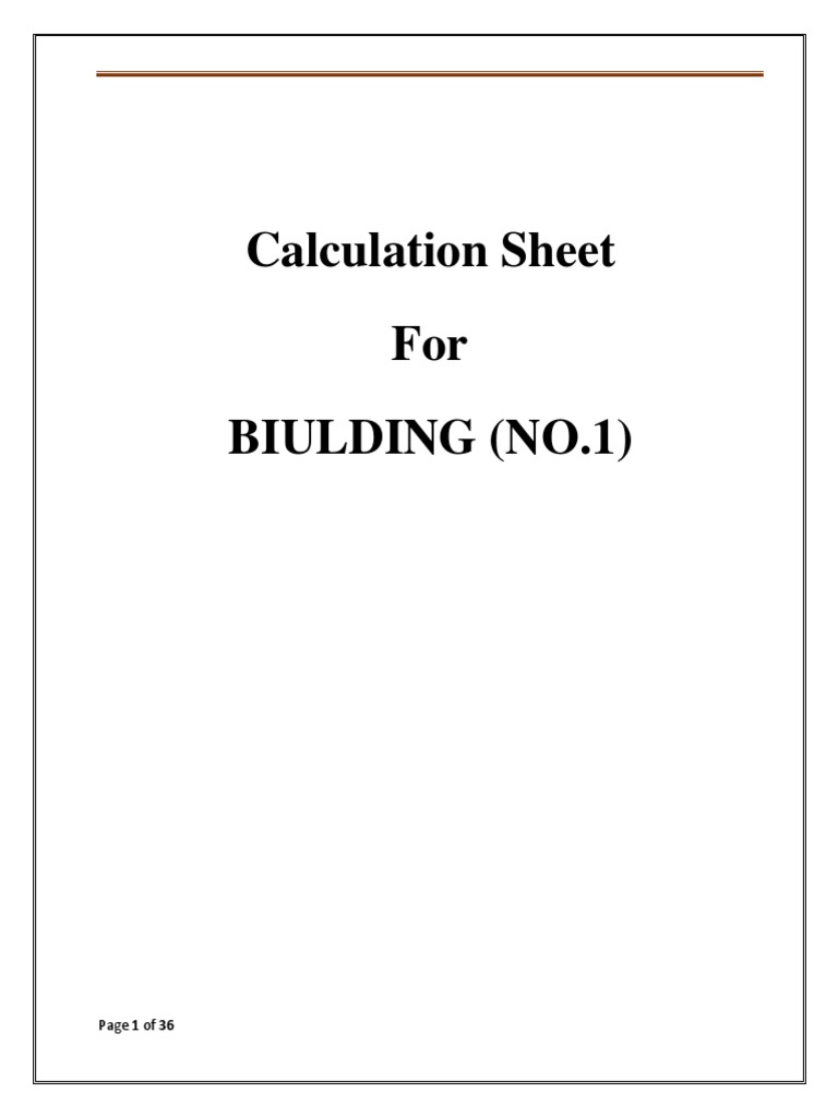 Calculation Sheet Rev01 | PDF | Beam (Structure) | Structural Analysis