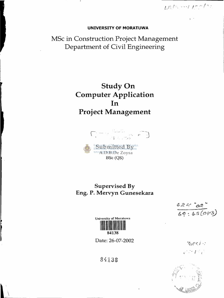 Computer Application | PDF | Project Management | Scheduling ...