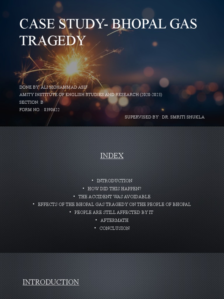 CASE STUDY - Bhopal Gas Tragedy | PDF | Environmental Issues | Pollution CASE STUDY - Bhopal Gas Tragedy | PDF | Environmental Issues | Pollution