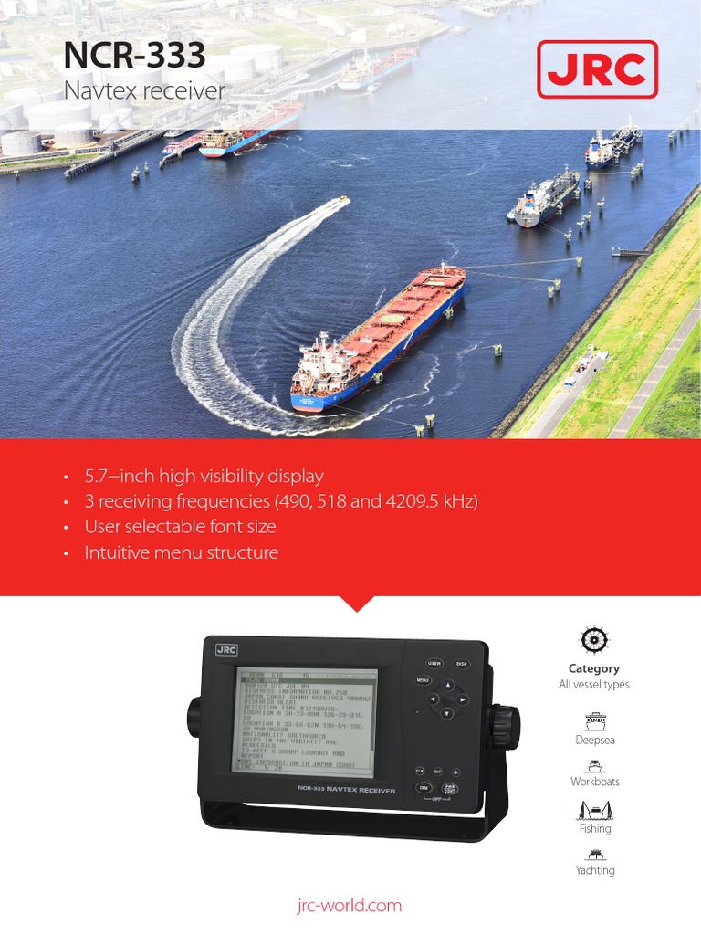 310-Navtex JRC NCR-333 - Brochure AM 12-3-2021 | PDF | Power Supply ...