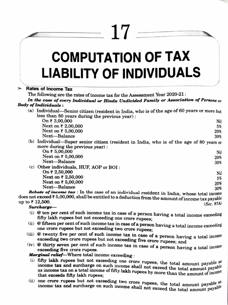 Individual Tax Liability Computation Guide | PDF | Capital Gains Tax ...