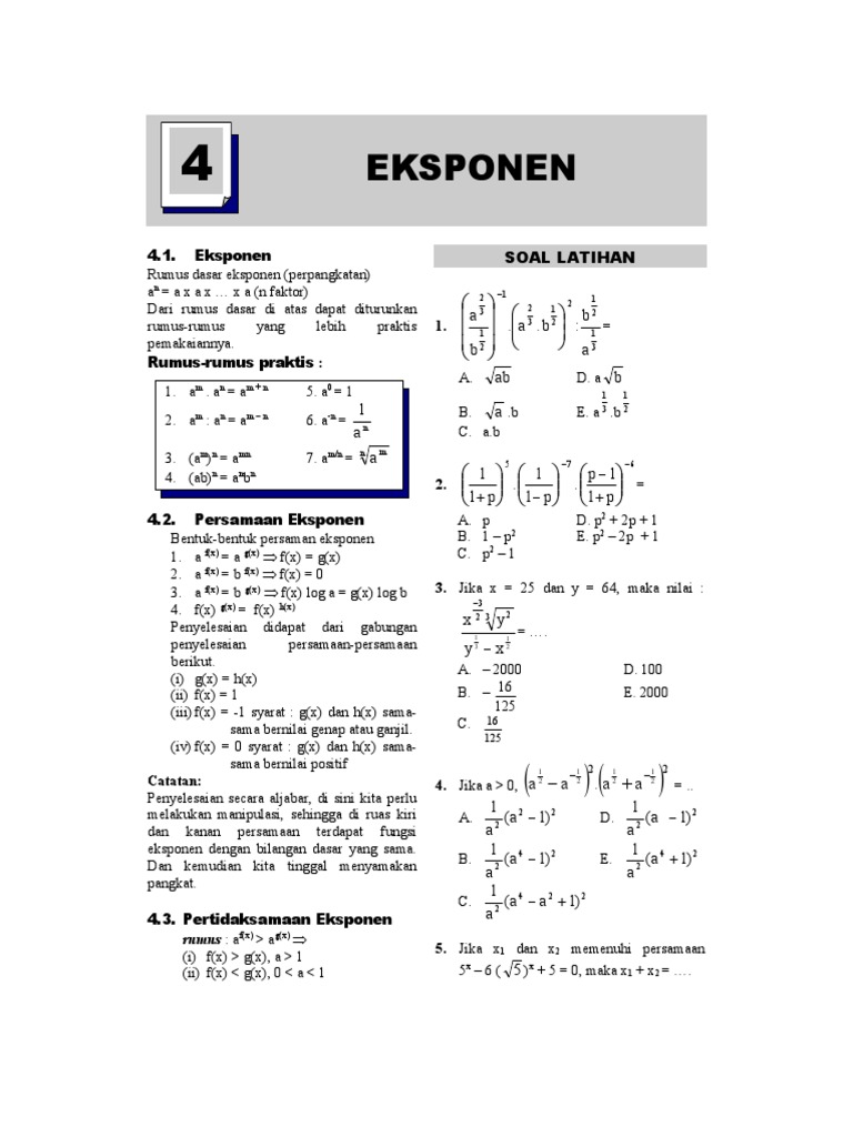 Eksponen | PDF