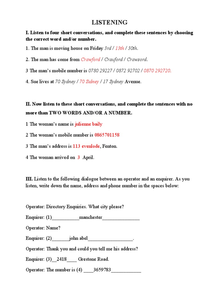 Listening Unit 1 | PDF | Business